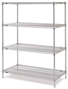 metro ez1860nc-4 super erecta industrial wire shelving 4-shelf convenience pak, chrome, 18" x 60" x 74.5"