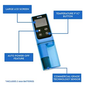 Solaxx MET01A SafeDip Digital Test Meter for pH, Chlorine, Salt and Temperature Blue