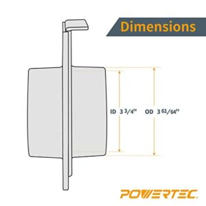 POWERTEC 70108 4 Inch Blast Gate for Dust Collector, Dust Collection Fittings