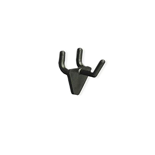 Azar 800071-BLK 1-Inch Plastic Hook, 50-Pack,Black