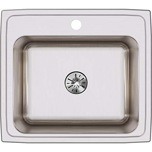 Elkay DLR221910PD1 Lustertone Classic Single Bowl Drop-in Stainless Steel Sink with Perfect Drain