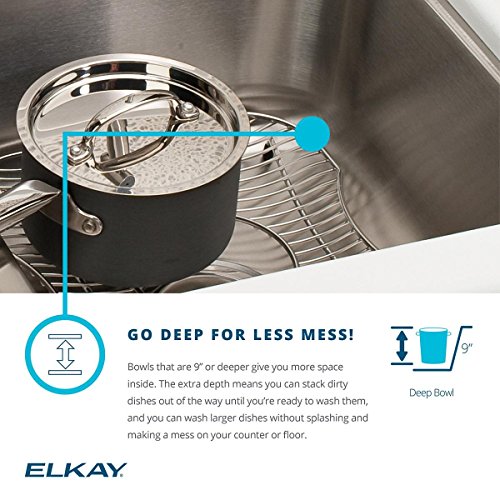 Elkay DLR221910PD1 Lustertone Classic Single Bowl Drop-in Stainless Steel Sink with Perfect Drain