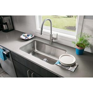 Elkay ELUH281610PD Lustertone Classic Single Bowl Undermount Stainless Steel Sink with Perfect Drain