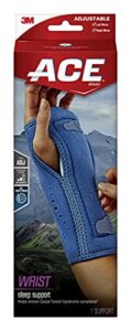 ace night wrist sleep support, adjustable, blue, helps provide relief from symptoms of carpal tunnel syndrome, and other wrist injuries