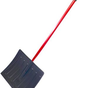 HBC Lightweight & Durable 48" long 17" Wide Poly Snow Shovel & Pusher with Steel Handle