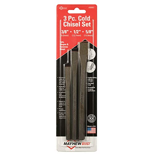 Mayhew Select 89062 Carded Cold Chisel Set, 3-Piece