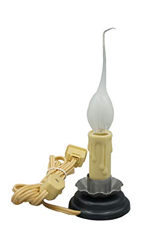 Creative Hobbies® Rustic Country Candle Lamp, 5 in, On/Off Switch, Metal Trim, Plug-in