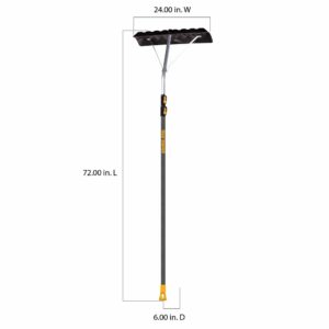 true temper 193055510 telescoping snow roof rake with aluminum handle, 17-foot