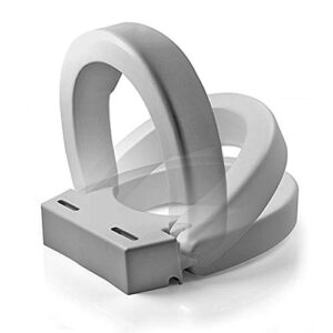 maddak inc. maddak 72571-1005 ableware hinged elevated toilet seat, elongated, white