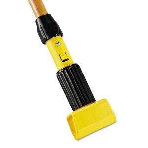 rubbermaid commercial h216 gripper hardwood mop handle, 1 1/8 dia x 60, natural/yellow