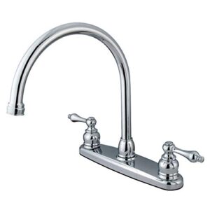 kingston brass kb721alls vintage 8" centerset kitchen faucet, 8-3/4", polished chrome