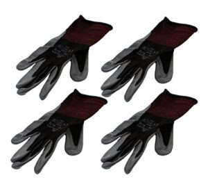 4 pack showa atlas 370blk atlas nitrile tough gloves - small