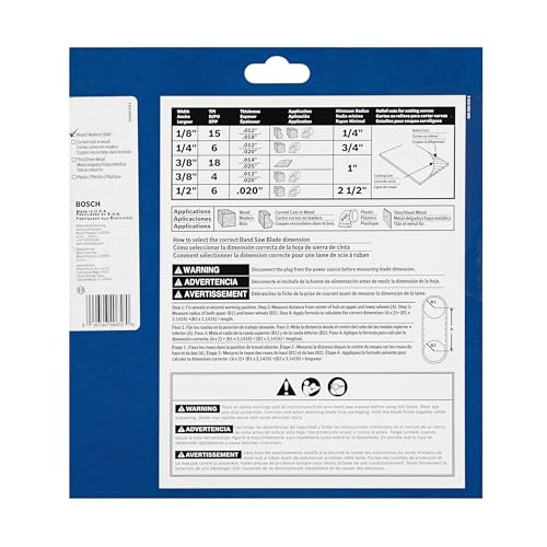 BOSCH BS80-6W 80 In. 6 TPI General Purpose Stationary Band Saw Blade Ideal for Applications in Wood