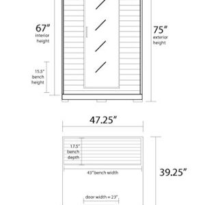 HeatWave BSA2406 2-Person Deluxe Ceramic Infrared Sauna, 1-2, Hemlock