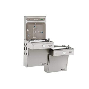 elkay ezh2o bottle filling station, & bi-level high efficiency vandal-resistant cooler, filtered 8 gph stainless