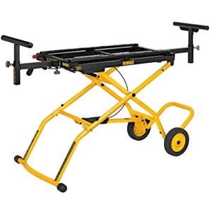 dewalt miter saw stand with wheels, collapsible and portable, holds up to 300 lbs (dwx726)