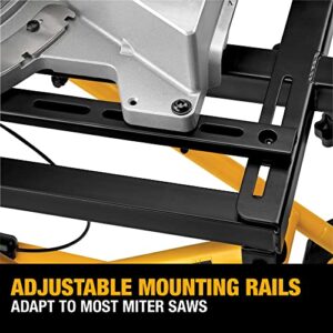 DEWALT Miter Saw Stand with Wheels, Collapsible and Portable, Holds Up to 300 lbs (DWX726)