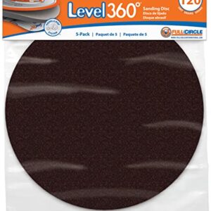 Full Circle International Inc. SD120-5 8-3/4- Level360 Sanding Disc 120 Grit for use with Radius360 sanding Tool or Drywall Power Sanding Tools, 5 Count