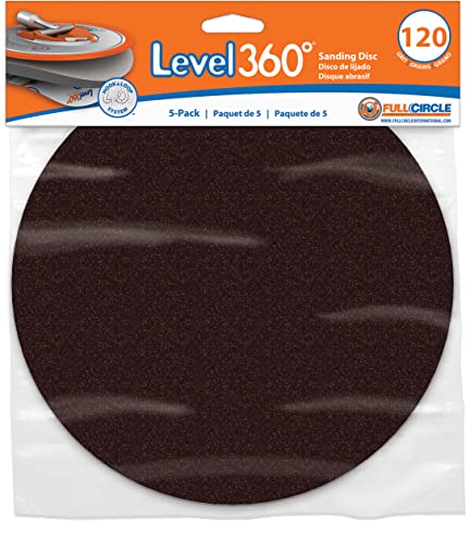 Full Circle International Inc. SD120-5 8-3/4- Level360 Sanding Disc 120 Grit for use with Radius360 sanding Tool or Drywall Power Sanding Tools, 5 Count