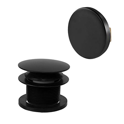 Westbrass Mushroom Tip-Toe Tub Trim Set with Floating Faceplate, Matte Black, D398RK-62