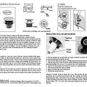 Westbrass Mushroom Tip-Toe Tub Trim Set with Floating Faceplate, Matte Black, D398RK-62