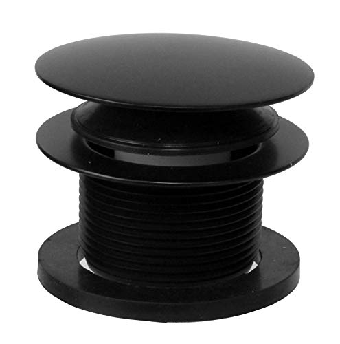 Westbrass Mushroom Tip-Toe Tub Trim Set with Floating Faceplate, Matte Black, D398RK-62