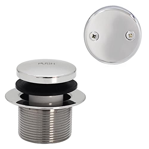 Westbrass 593244-26 White 1-1/2" Tubular Tip Toe Bath Waste Drain Kit, Polished Chrome