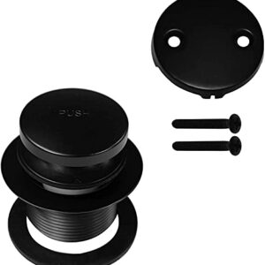 Westbrass 593244-62 White 1-1/2" Tubular Tip Toe Bath Waste Drain Kit, Matte Black, 1 Pack