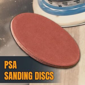 POWERTEC 110580 9-Inch PSA 80 Grit Aluminum Oxide Adhesive Sanding Disc, 10-Pack