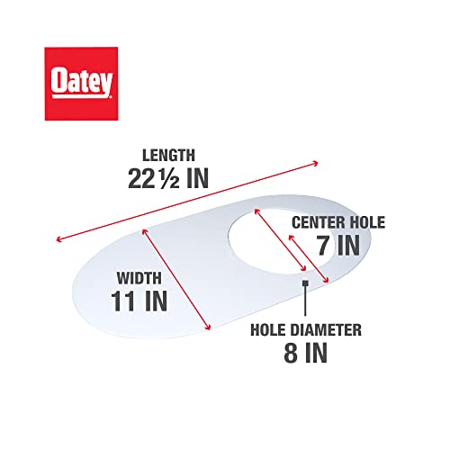 Oatey 31259 Round Nose Toilet Base Plate, Gray