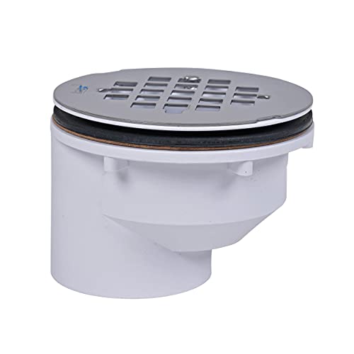 Oatey 2 in. Offset PVC Shower Drain with Stainless Steel Strainer