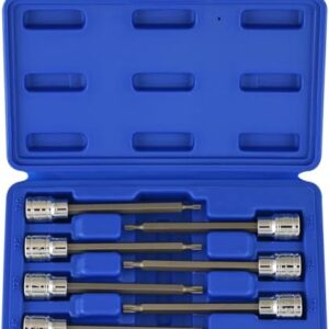 NEIKO 10080A 3/8” Drive Extra Long Torx Star Bit Socket Set | 7 Piece | T10 to T40 | 4-3/8” Length