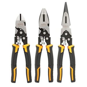 dewalt pliers set, compound action, 3-pack (dwht70485)