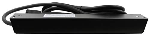 Prime Wire & Cable PB801120 6-Outlet Metal Power Strip with 14-3 SJT 10-Feet Cord,Black