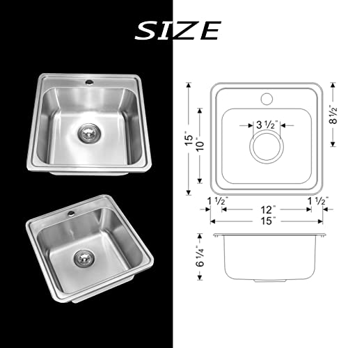 Wells Stainless Steel Single Bowl Topmount Kitchen Sink 1515-6