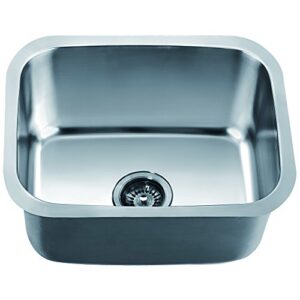 dawn asu103 undermount single bowl sink, polished satin