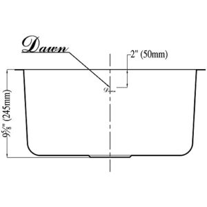 Dawn ASU103 Undermount Single Bowl Sink, Polished Satin