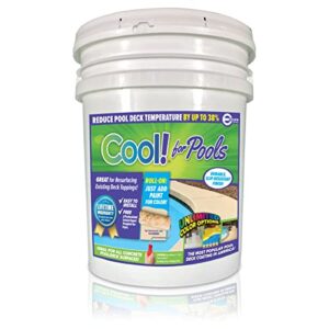 cool decking pool deck paint for coating - waterproof concrete paint that repairs, seals, and cools your surfaces - covers 150 square feet