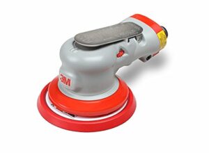 3m elite random orbital sander - pneumatic palm sander - 3” x 3/16” diam. orbit - stikit disc pad - elite series - for wood, composites, metal, 28494