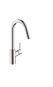 hansgrohe talis s² chrome high arc kitchen faucet, kitchen faucets with pull down sprayer, faucet for kitchen sink, magnetic docking spray head, chrome 14872001