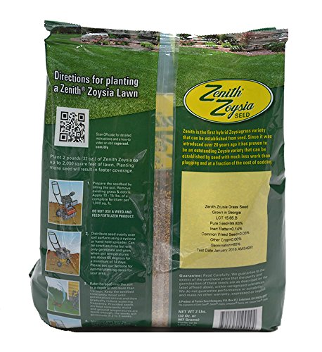 Zenith Zoysia Grass Seed (2 Lb.) 100% Pure Seed Grown by Patten Seed Company