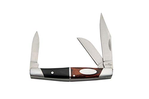 SZCO Supplies 210963-3 3-Blade Burlwood Pen Folding Knife