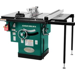 grizzly industrial g1023rlwx - 10" 5 hp 240v cabinet table saw with built-in router table