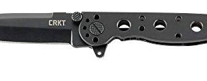 CRKT M16-01KS EDC Folding Pocket Knife: Everyday Carry, Black Blade, Frame Lock, Stainless Steel Handle, Reversible Pocket Clip