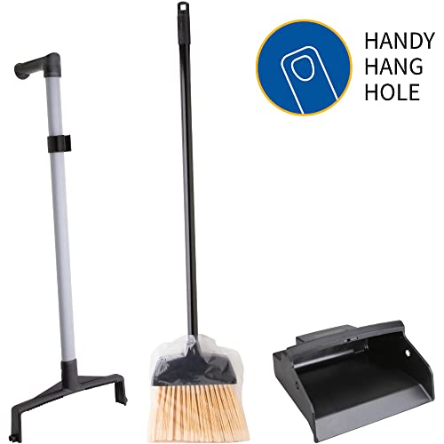 Genuine Joe Lobby Dust Pan Combo Kit, Black