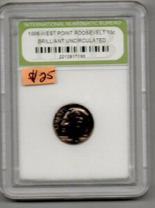 1996 w roosevelt dime bu