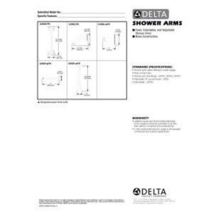 Delta Faucet U4996-SS Shower Arm and Flange, Stainless