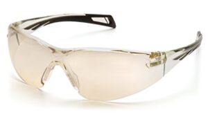 pyramex safety pmxslim eyewear, black temples, indoor/outdoor mirror lens