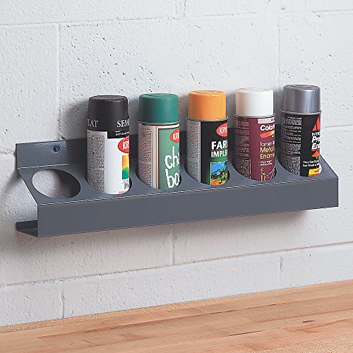 Durham 385-95 Gray Cold Rolled Steel 6 Sections Aerosol Can Caddy, 21-1/2" Width x 5-1/4" Height x 3-1/8" Depth