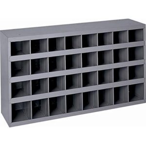 durham 344-95 gray cold rolled steel 32 opening bin, 33-3/4" width x 19-1/4" height x 8-1/2" depth